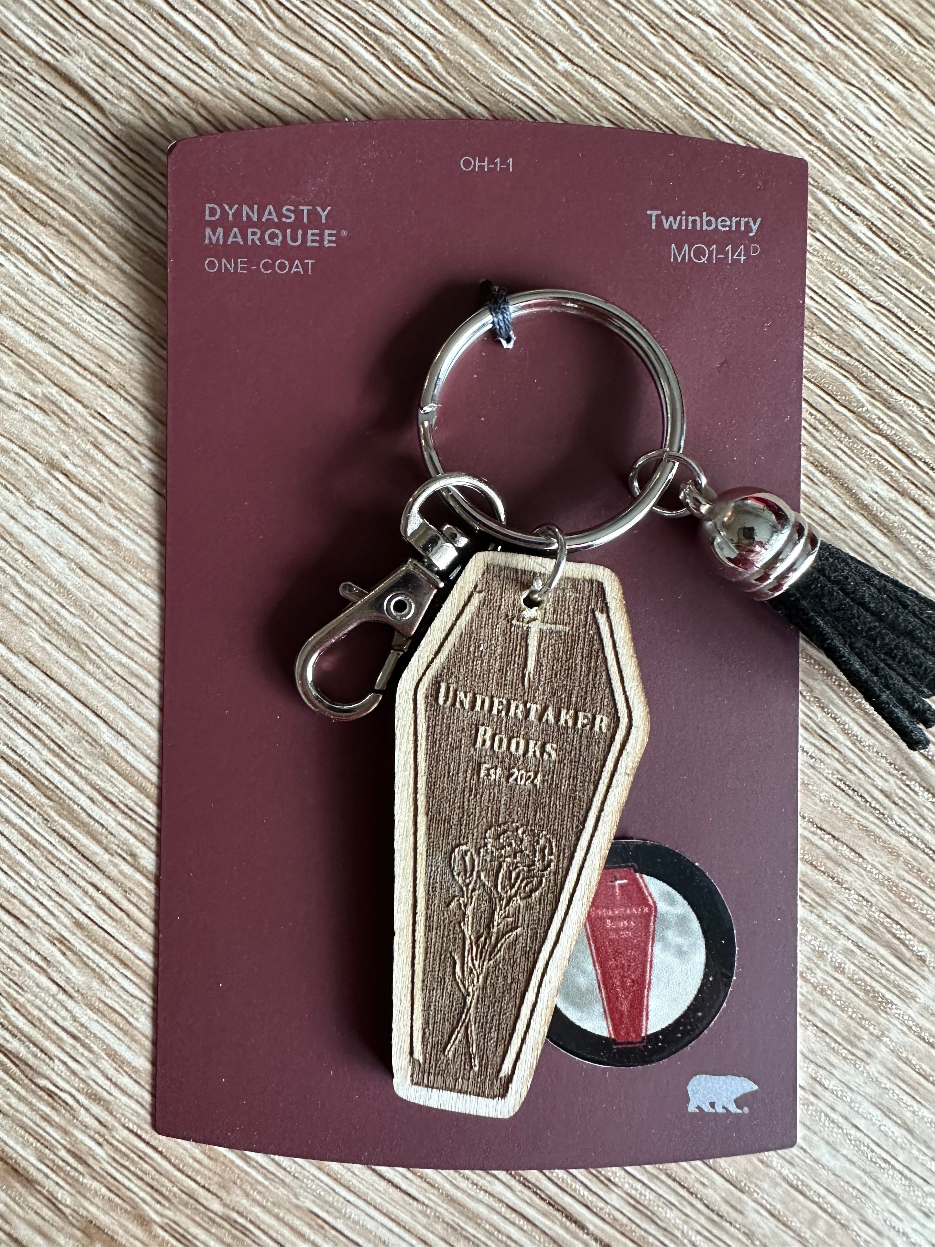 Undertaker Books Coffin Keychain